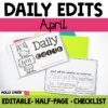 Everyday Edits April | Daily Edits April for 1st & 2nd Grades