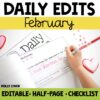 Everyday Edits February – Daily Sentence Edits for 1st Grade