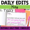 Everyday Edits May | Daily Edits May for Classrom