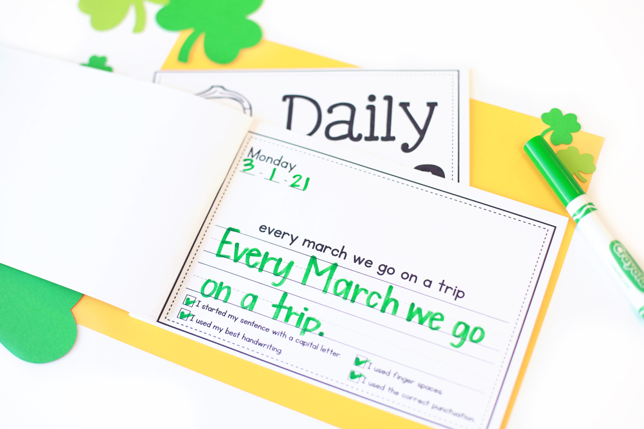 Everyday Edits March | Daily Edits with March Theme 1st & 2nd Grade