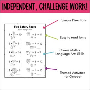 Early Finishers - October {1st Grade} | Shop Lucky Learning with Molly ...