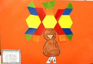 Pattern Block Turkeys for K-1st Grade Printable + Digital