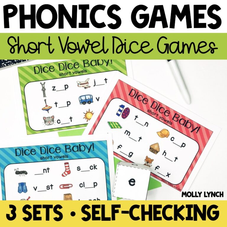 Short Vowel Phonics Game | Shop Lucky Learning with Molly Lynch