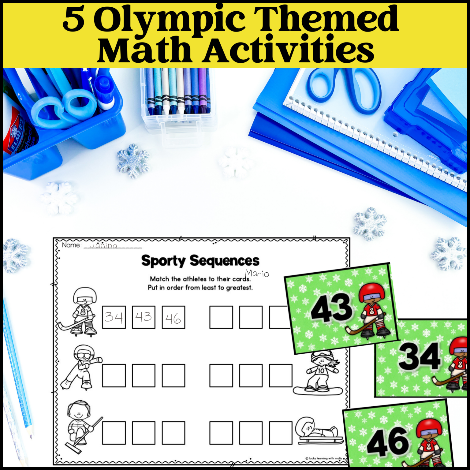 Olympics Math Activities & Worksheets for Elementary Classrooms