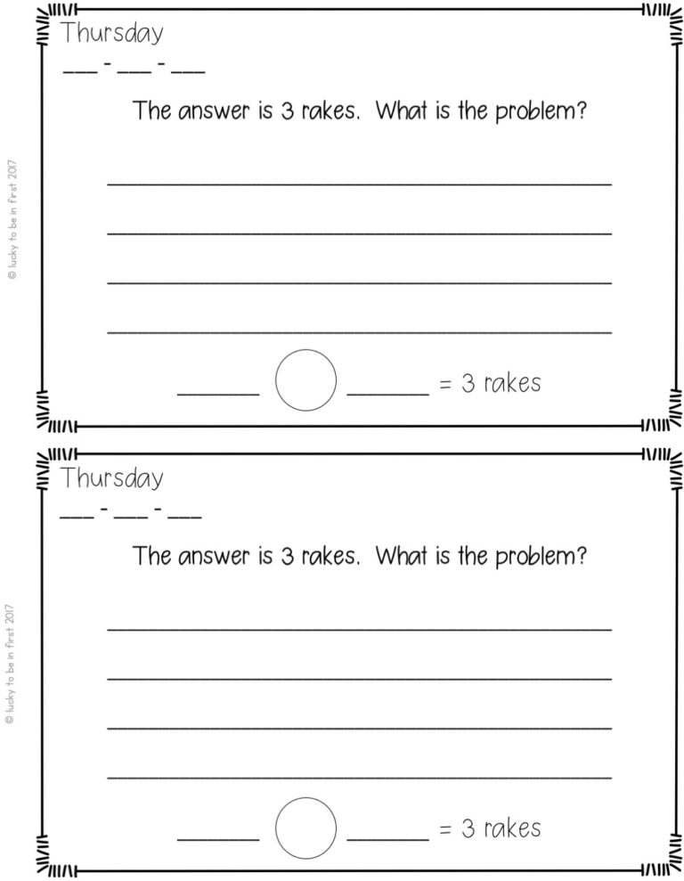 November Problem Solving | Shop Lucky Learning with Molly Lynch