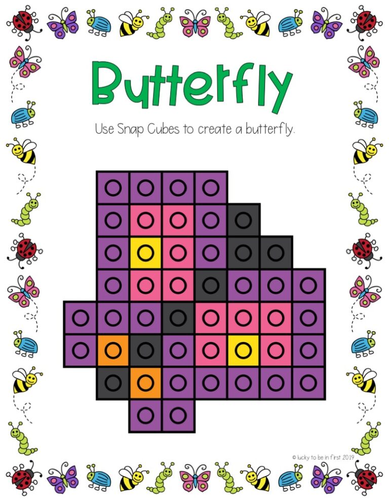 Spring Snap Cubes Mats + Mini Book | Shop Lucky Learning with Molly Lynch