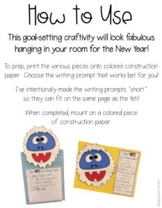 Are You YETI for a New Year? New Year Goal Setting Craft | Shop Lucky ...