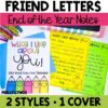 End of the Year Friend Letters | Shop Lucky Learning with Molly Lynch