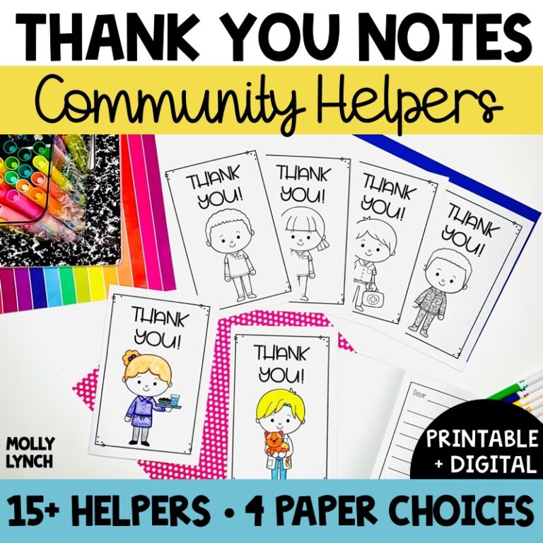 Community Helper Cards | Community Helper Thank You Cards