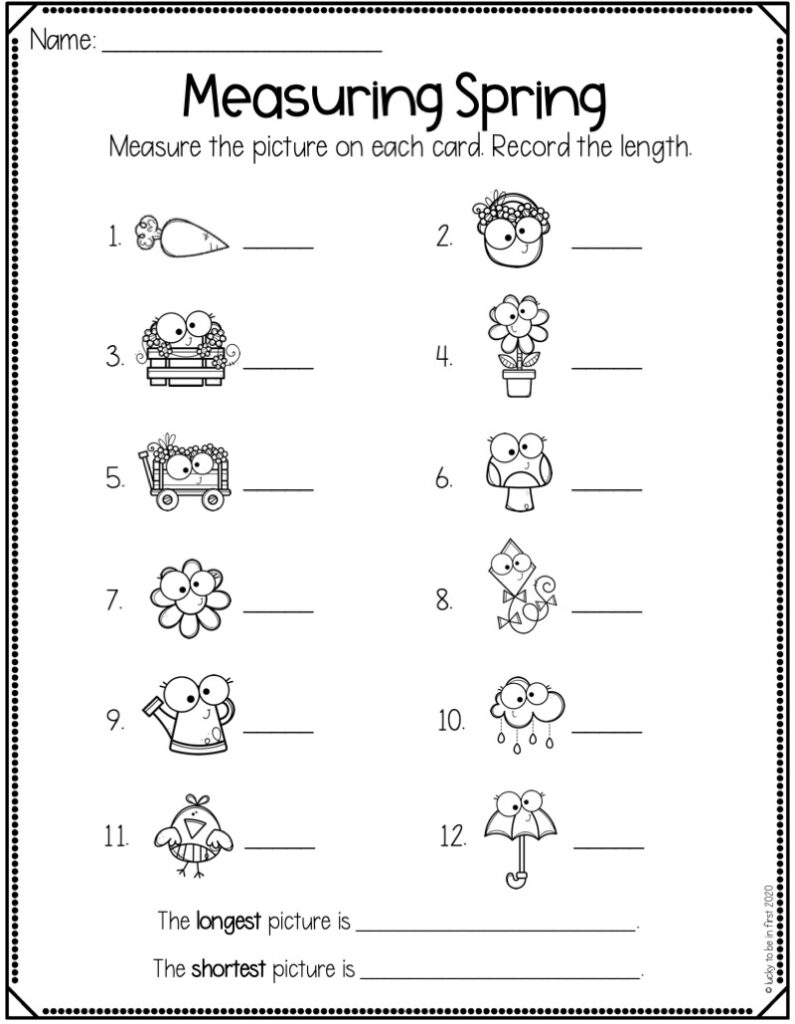 Measuring Spring Task Cards | Shop Lucky Learning with Molly Lynch