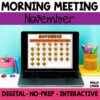 Digital Morning Meeting for November | Shop Lucky Learning with Molly Lynch