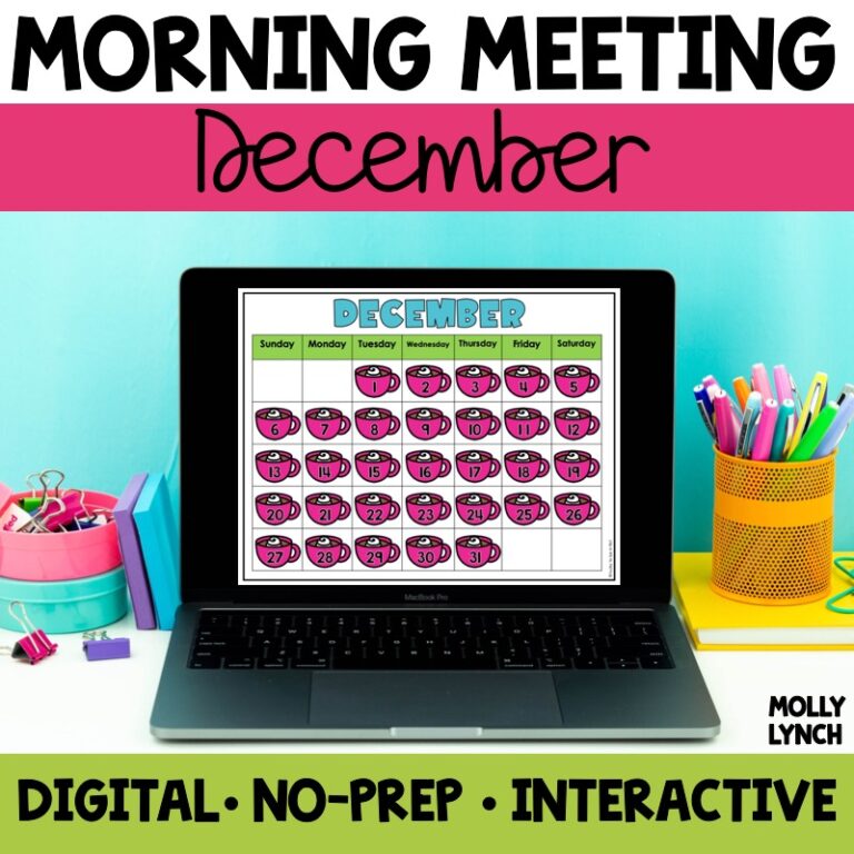 Digital Morning Meeting for November | Shop Lucky Learning with Molly Lynch