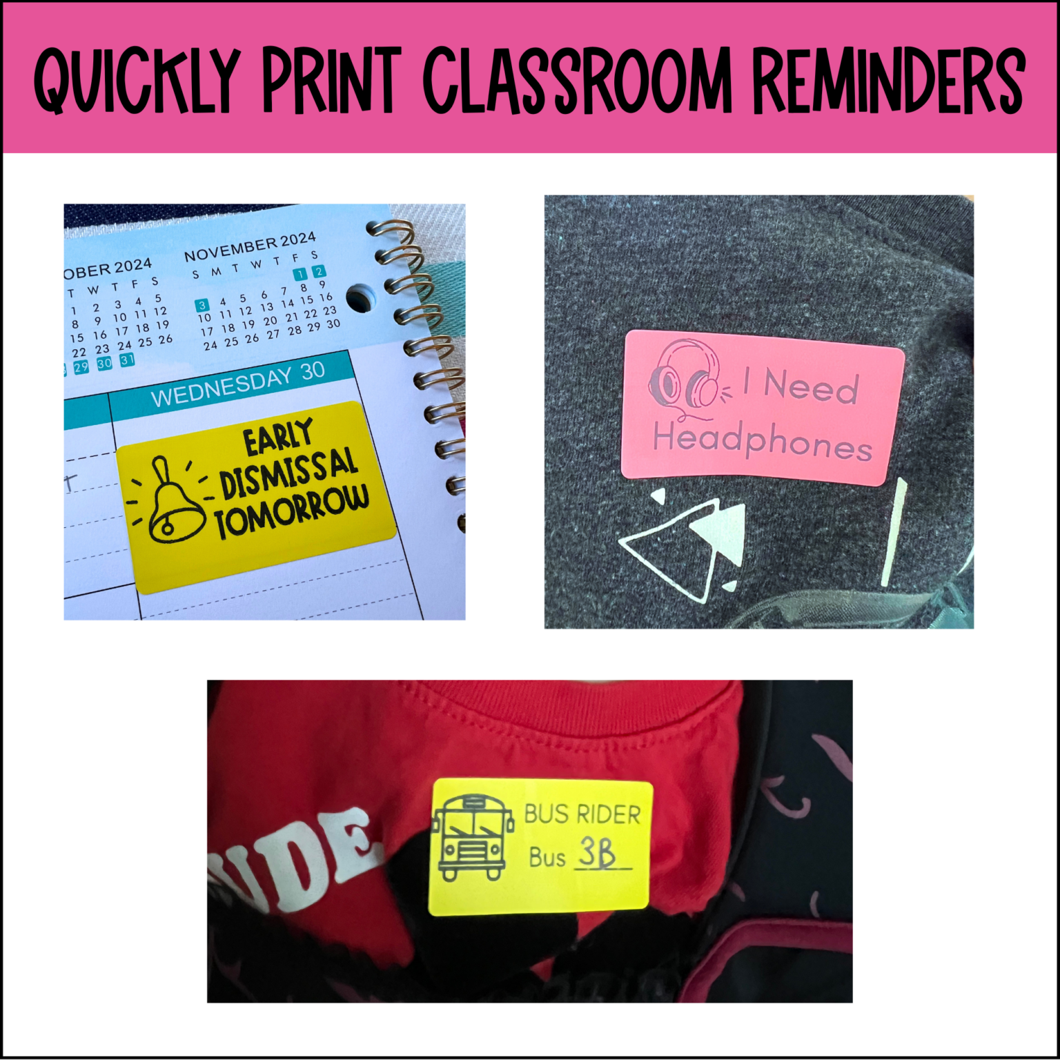 Thermal Labels - Reminders & More | Shop Lucky Learning with Molly Lynch