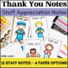 School Staff Thank You Notes | Teachers & Staff Appreciation Card